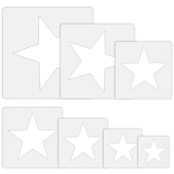 ・パッケージ内容:パッケージには異なるサイズのステンシルが14枚入っています。十分な数量とさまざまなサイズで、装飾やDIYのニーズを簡単に満たします。・適切なサイズ:パッケージには合計7サイズの白い5点ステンシルが含まれ、各スタイルには2ピ...