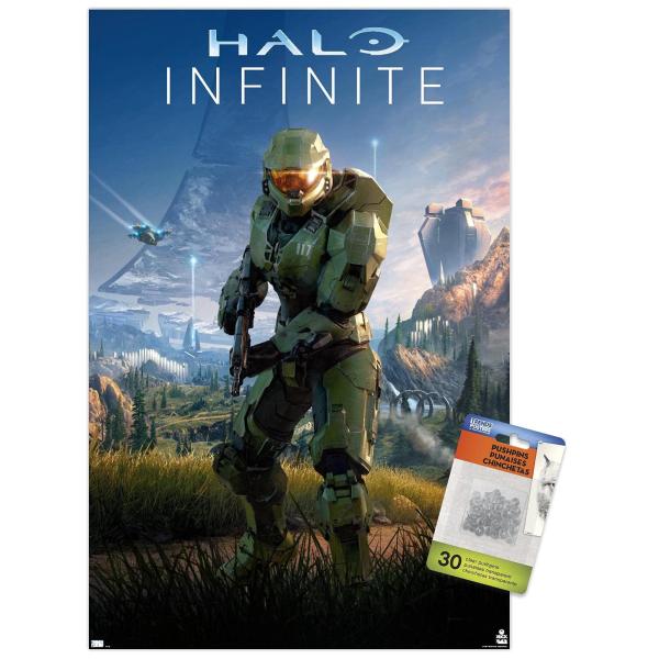 ・THIS TRENDS HALO INFINITE - PRIMARY VERTICAL WALL POSTER uses high-resolution artwork and is printed on PhotoArt Gloss ...