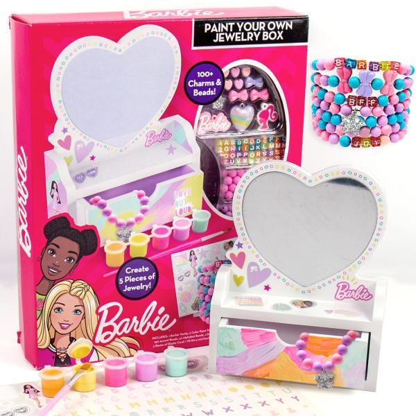 ・CUSTOMIZE A BARBIE VANITY ＆ JEWELRY BOX: From a ready-to-paint heart-shaped vanity to hundreds of bracelet-making goodi...