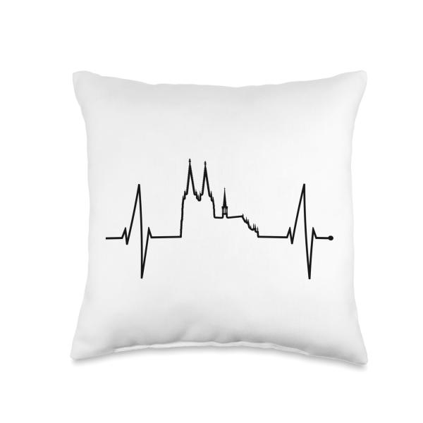 ・Cologne skyline with heartbeat for beautiful Cologne in Germany - Your heart beats K〓lle? You are a Cologne lover and f...