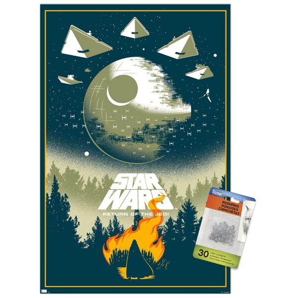 ・THIS TRENDS STAR WARS: RETURN OF THE JEDI - FUNERAL WALL POSTER uses high-resolution artwork and is printed on PhotoArt...