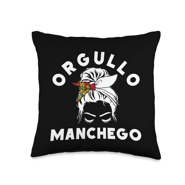 ・Orgullo Manchego dise〓o con bandera de La Mancha sobre cinta del pelo que muestra orgullo Manchego y amor por La Mancha...