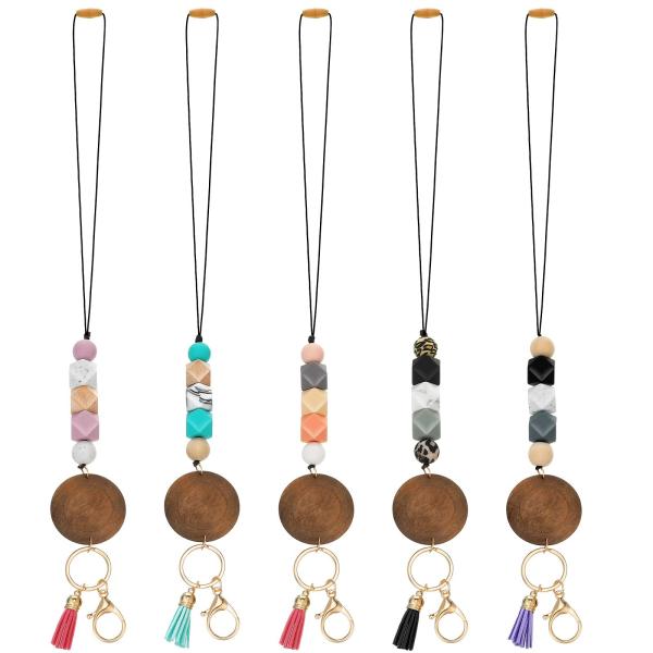 ・Lanyard with ID Holders Set: the package includes 5 beaded lanyards, and 5 ID badge holders; Whether you're at work, at...