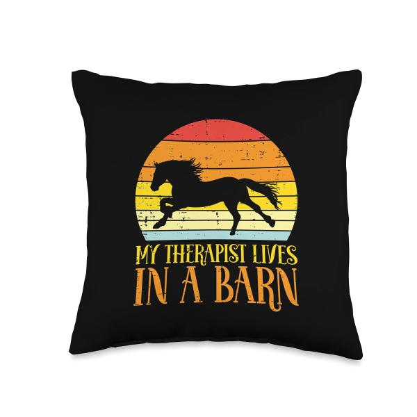 ・Grab this cute My Therapist Lives In A Barn Sunset design for your equestrian mom, dad, husband, wife, boyfriend, girlf...