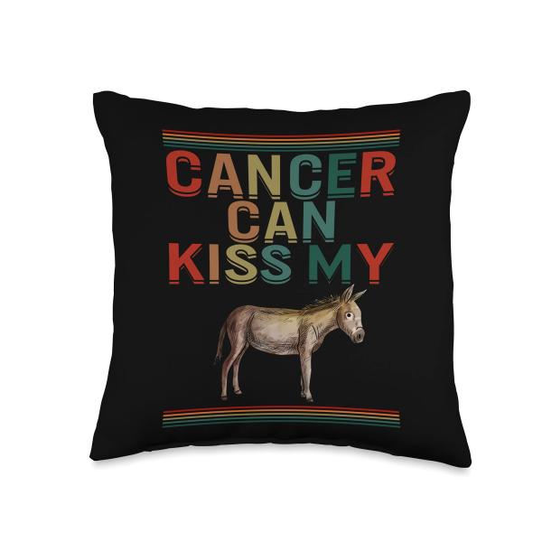 ・Perfect Birthday or christmas gift for cancer can kiss my ass cute donkey support cancer awareness, cancer survivor gif...