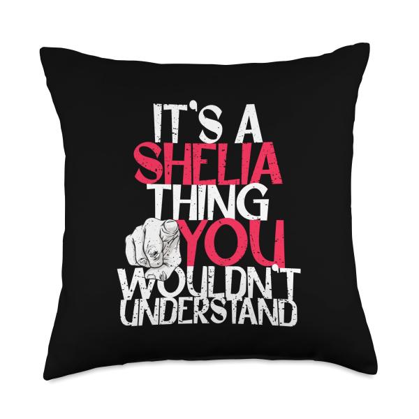 ・Custom design with first given name for girls・Personalized gift for Shelia・100% spun-polyester fabric・Double-sided prin...