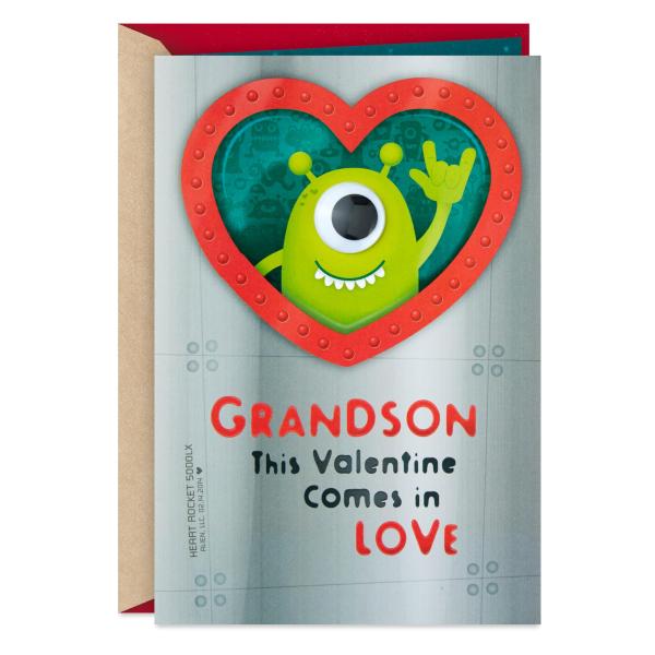 ・Send love to your grandson who doesn't live nearly close enough with the perfect Valentine's Day card.・Cover features a...