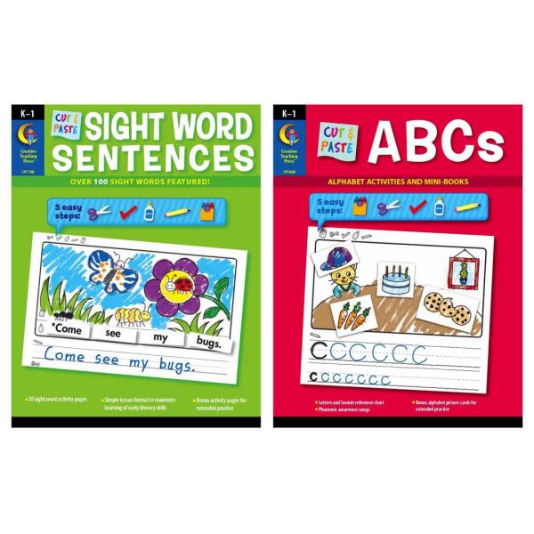 ・Develop early literacy skills and master over 100 sight words with the hands-on activities in this Cut and Paste Letter...