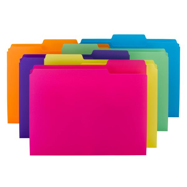 ・ENHANCED ORGANIZATION: Straighten up your with this set of 12 letter-sized file folders in assorted colors, your essent...