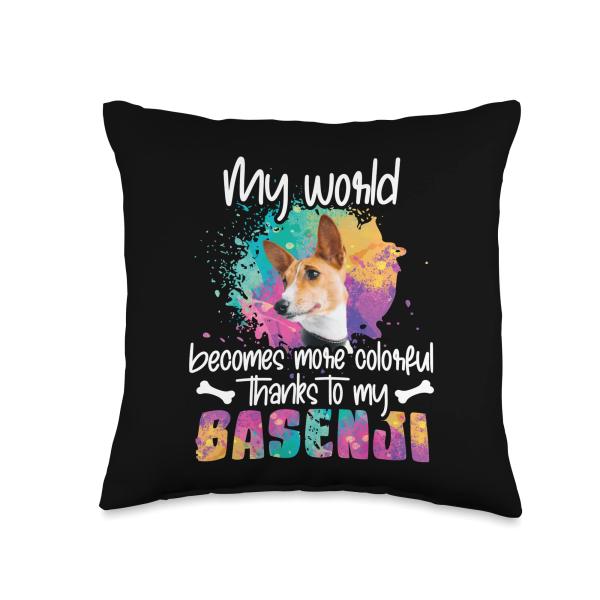 ・Colorful world basenji is the ideal saying for Dogs lover, mom, dog school, dog owner, dog love, doggy or basenji acces...