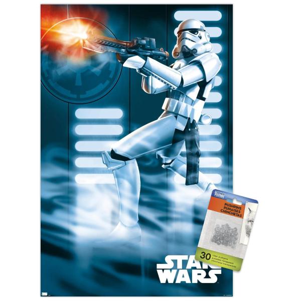 ・THIS TRENDS STAR WARS: A NEW HOPE - STORMTROOPER WALL POSTER uses high-resolution artwork and is printed on PhotoArt Gl...
