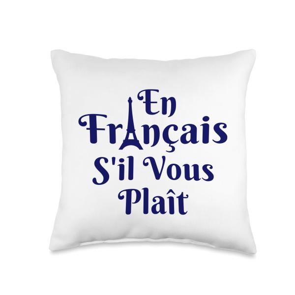・Speak in French Please, En Francais SVP cute French quote makes an awesome Christmas or birthday present for French tea...