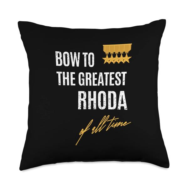 ・Custom design with funny saying and first given name for girls・Personalized gift for Rhoda・100% spun-polyester fabric・D...