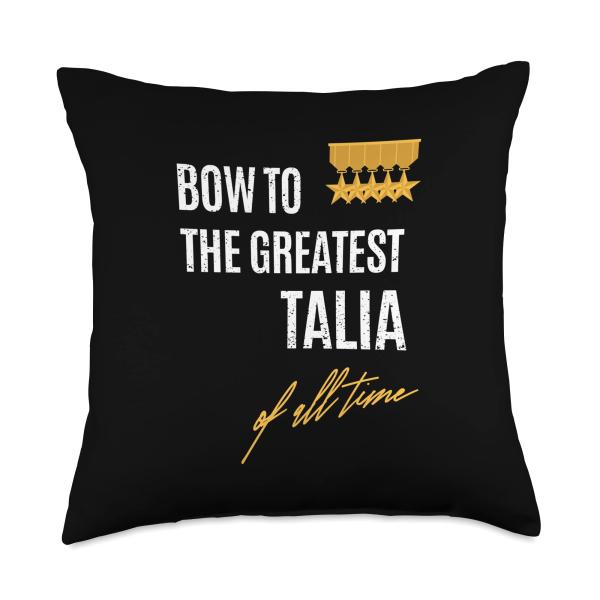 ・Custom design with funny saying and first given name for girls・Personalized gift for Talia・100% spun-polyester fabric・D...