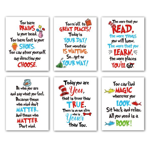 ・|Words of Wisdom| We have carefully selected six wisdom quotes from Doctor Cat Hat books and printed them as wall poste...