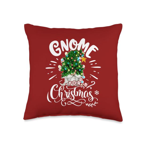 ・Design features a cute gnome with christmas tree hat and christmas tree lights and reads: "Gnome For Christmas".・This c...
