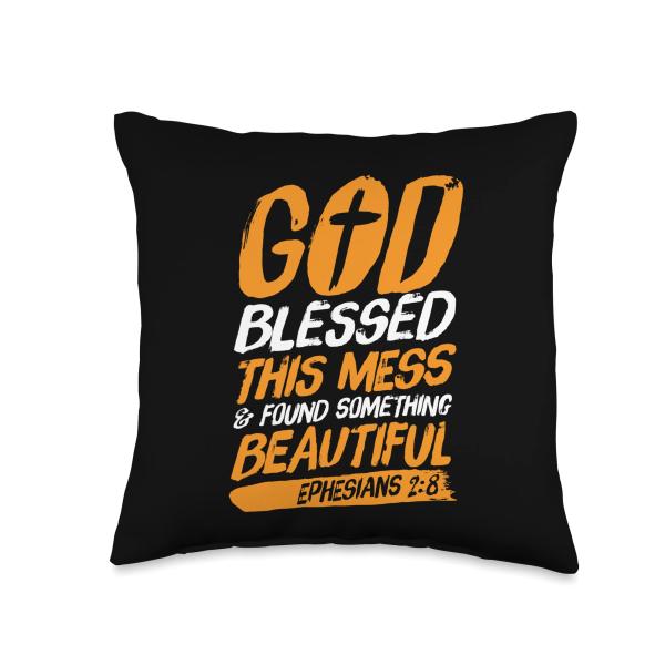 ・These God Blessed This Mess And Found Something Beautiful essentials were designed for devoted Christians to proudly ex...