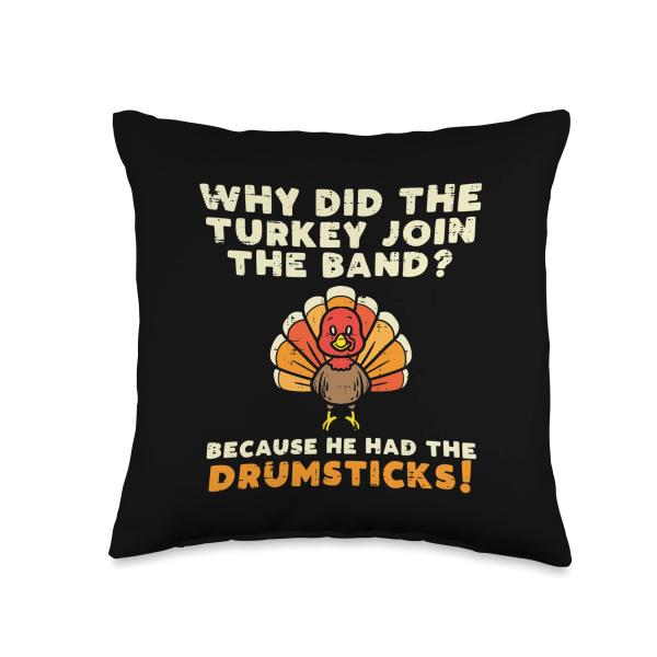 ・Celebrate Thanksgiving with your family using this funny Why Did The Turkey Join Band Drumsticks design at Thanksgiving...