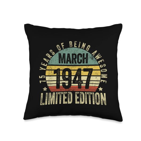 ・Perfect Gift Idea for Men, Women - Vintage March 1947 Limited Edition Birthday Outfit. Funny present for parents turnin...