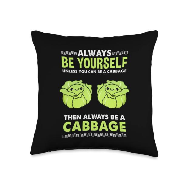 ・Always Be Yourself Unless You Can Be A Cabbage・100% spun-polyester fabric・Double-sided print・Filled with 100% polyester...