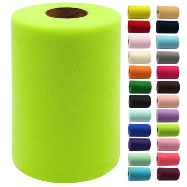 ・Each tulle fabric spool measures 6 inch x 100 yards (300 feet), sufficient length, continuous and uninterrupted.・Made o...