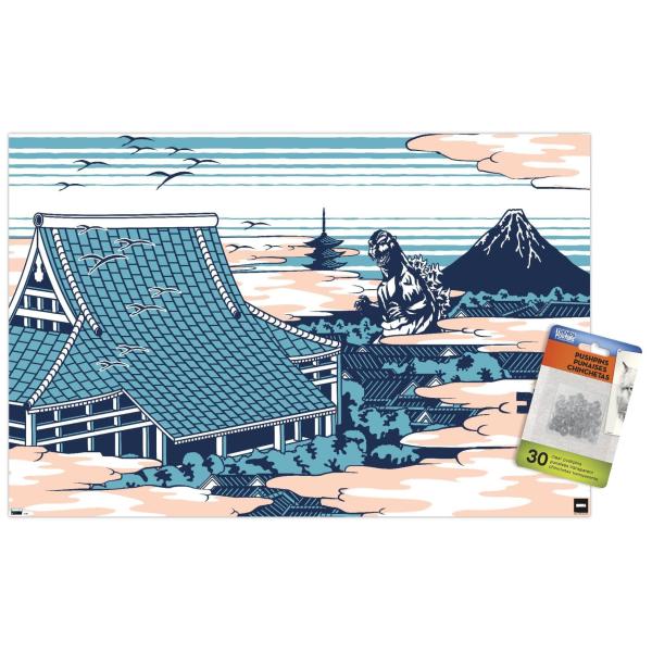 ・THIS TRENDS GODZILLA - IN THE CLOUDS WALL POSTER uses high-resolution artwork and is printed on PhotoArt Gloss Poster P...