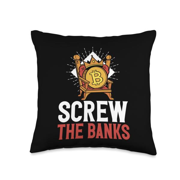 ・This funny bitcoin crypto design reads screw the banks and is a great bitcoin crypto cryptocurrency gift idea.・100% spu...