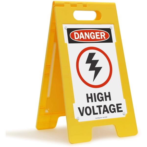 ・DURABLE PLASTIC: Danger High Voltage Floor signs are injection molded and outlast lightweight or corrugated competitor ...