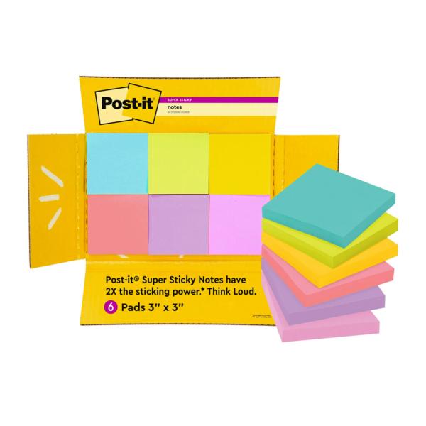 ・GET ORGANIZED: Each pack includes 6 pads of 3 in. x 3 in. notes, with 90 sheets per pad, great for stocking up your off...