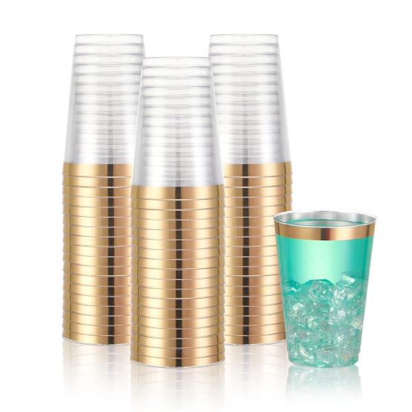 ・Healthy Material: N9R gold plastic cups are made of food grade plastic, non-toxic and harmless, safe and healthy・Super ...
