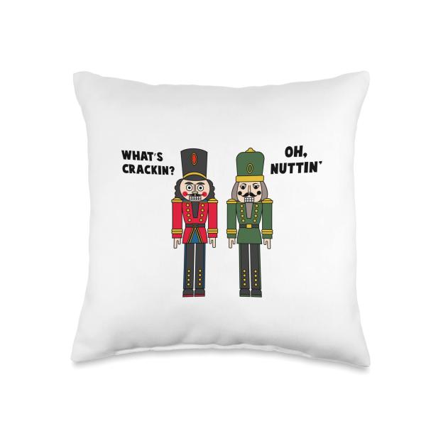 ・Funny Christmas nutcrackers saying what's cracking, oh nutting. Great pun that will get some laughs from your friends a...