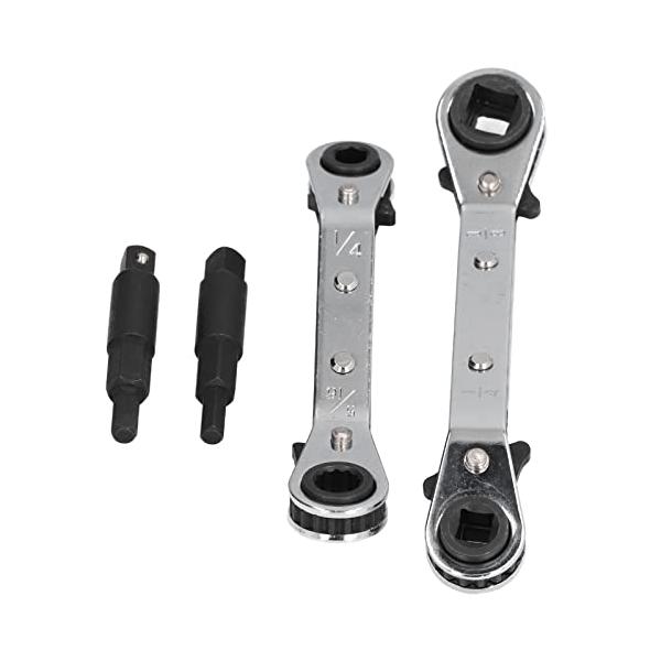 ・Strong and Wear-resistant. The ratchet wrench is made of high-quality stainless steel, which is , and not easy to .・Sma...