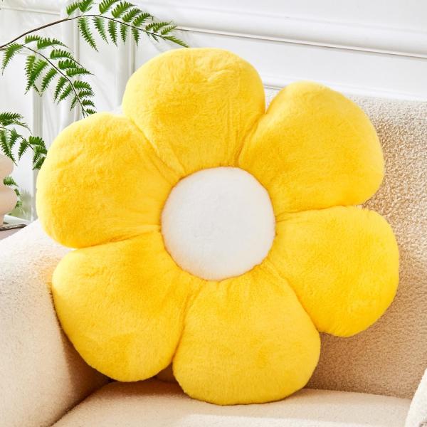 ・Flower Shaped design:In the shape of a daisy flower, this cushion is realistically shaped and colorful, Shaped Design I...