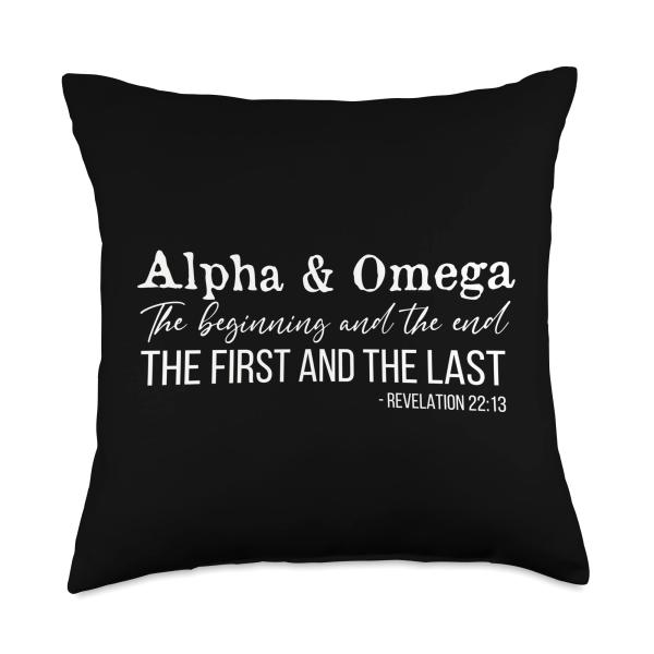 ・This Alpha ＆ Omega Beginning And End Revelation 22:13 bible verse design is great for Christian and faith based religio...