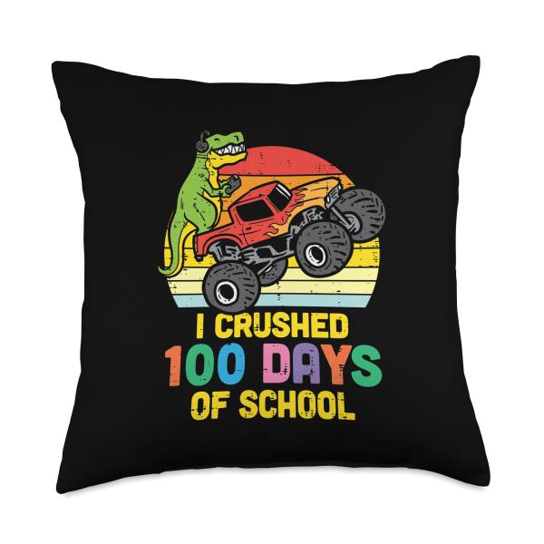 ・Grab this Crush 100 Days Of School Gamer Trex Monster Truck design as a gift for your son, little boy or nephew for a h...