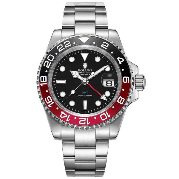 ・Classic Style For Men, GMT Automatic Movement,Screw-Down Crown ,One Way ceramic Rotatable Bezel,NOTE:The red＆black and ...