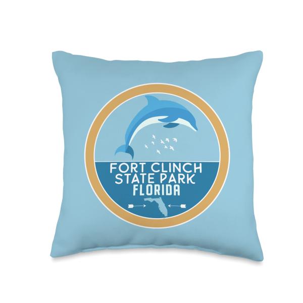 ・This retro I love Fort Clinch State Park Florida Beach dolphin design features FL's best beach town and Atlantic Ocean ...