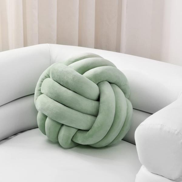 ・【Fun Decoration】The perfect pop of color for a room ＆ nicely constructed.Whether the round knot ball pillow is on your ...