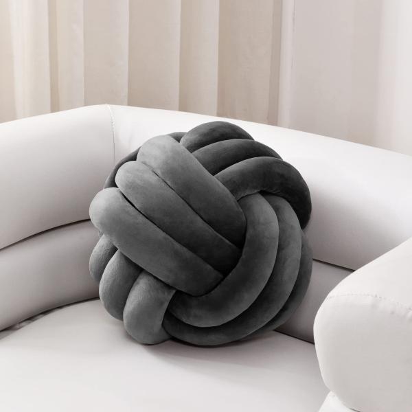 ・【Fun Decoration】The perfect pop of color for a room ＆ nicely constructed.Whether the round knot ball pillow is on your ...