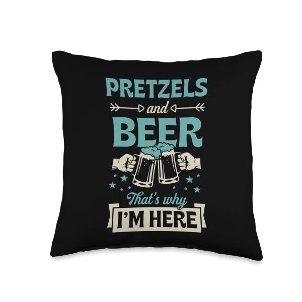 ・Pretzels And Beer That's Why I'm Here Oktoberfest Party essentials for beer lover dad or beer enthusiast mom who needs ...