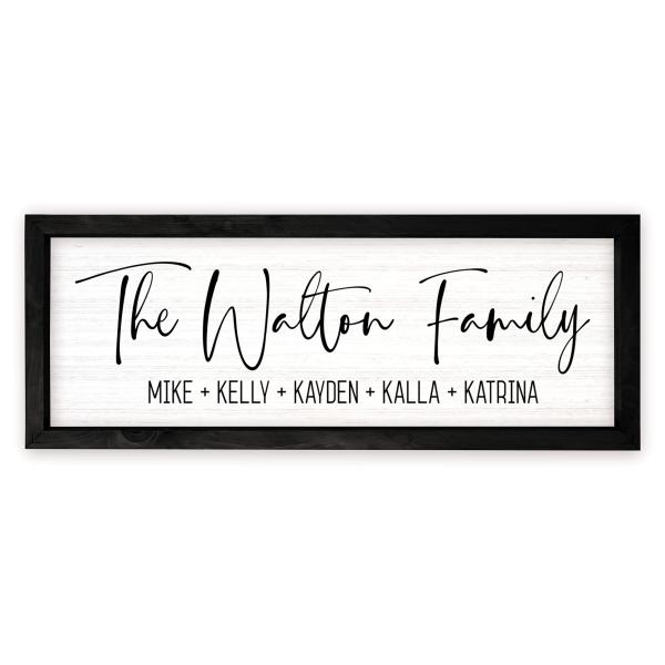 ・The frame for this custom name sign is made from solid poplar wood harvested and molded locally in Indiana. Choose from...