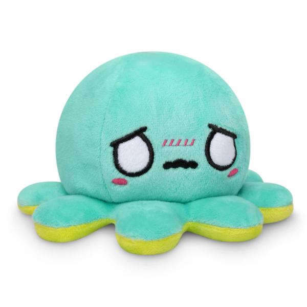 ・Compact Reversible Plushie: This 4-inch Octopus plush flips between two expressive sides for quick, playful mood change...