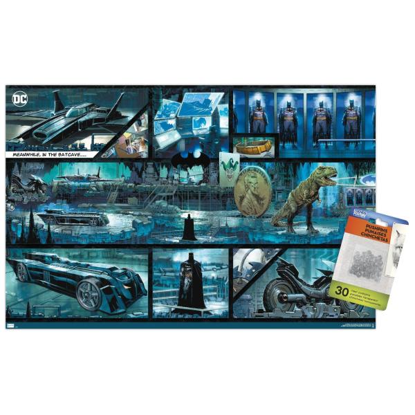 ・THIS TRENDS DC COMICS BATMAN - THE BATCAVE WALL POSTER uses high-resolution artwork and is printed on PhotoArt Gloss Po...