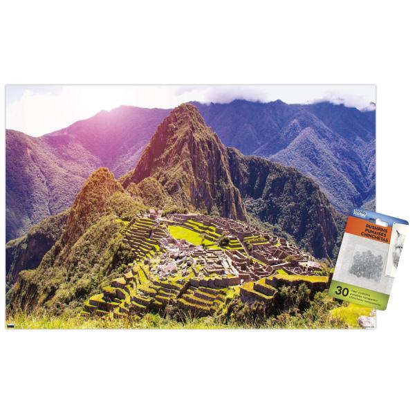 ・THIS TRENDS WONDERS OF THE WORLD - MACHU PICCHU WALL POSTER uses high-resolution artwork and is printed on PhotoArt Glo...