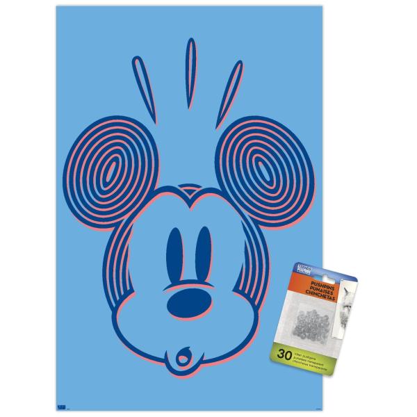 ・THIS TRENDS DISNEY MICKEY MOUSE - LINES WALL POSTER uses high-resolution artwork and is printed on PhotoArt Gloss Poste...