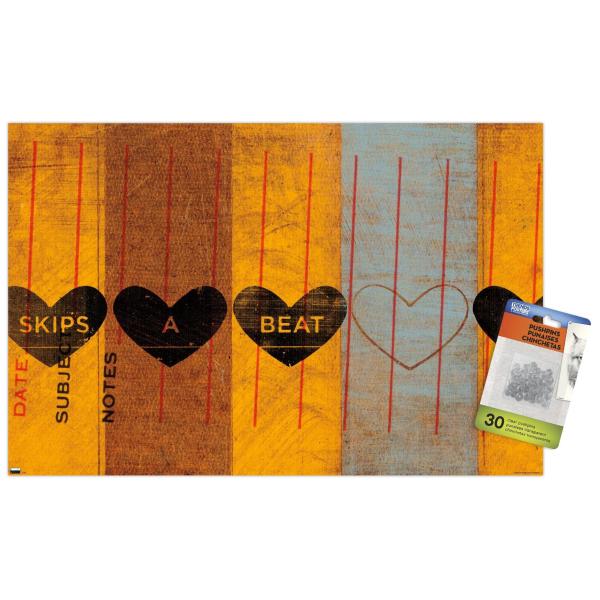 ・THIS TRENDS JOHN W. GOLDEN - SKIPS A BEAT WALL POSTER uses high-resolution artwork and is printed on PhotoArt Gloss Pos...