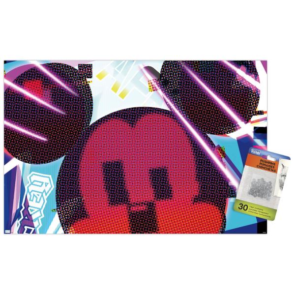 ・THIS TRENDS DISNEY MICKEY MOUSE - HYPER-ACTIVE WALL POSTER uses high-resolution artwork and is printed on PhotoArt Glos...