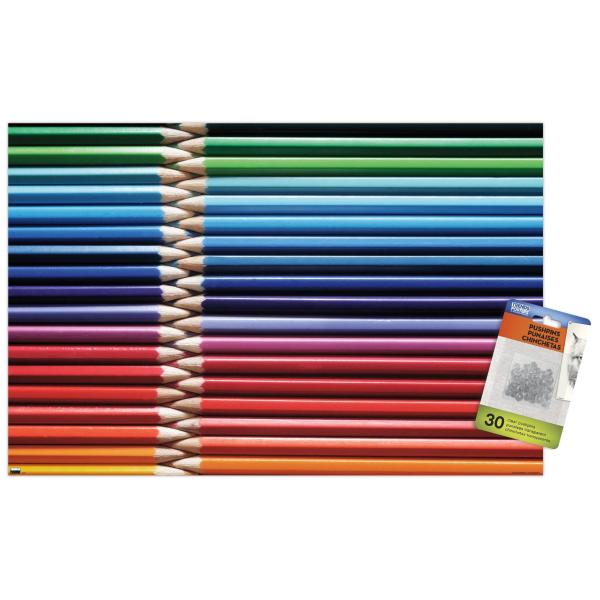 ・THIS TRENDS TOM QUARTERMAINE - COLORED PENCILS WALL POSTER uses high-resolution artwork and is printed on PhotoArt Glos...