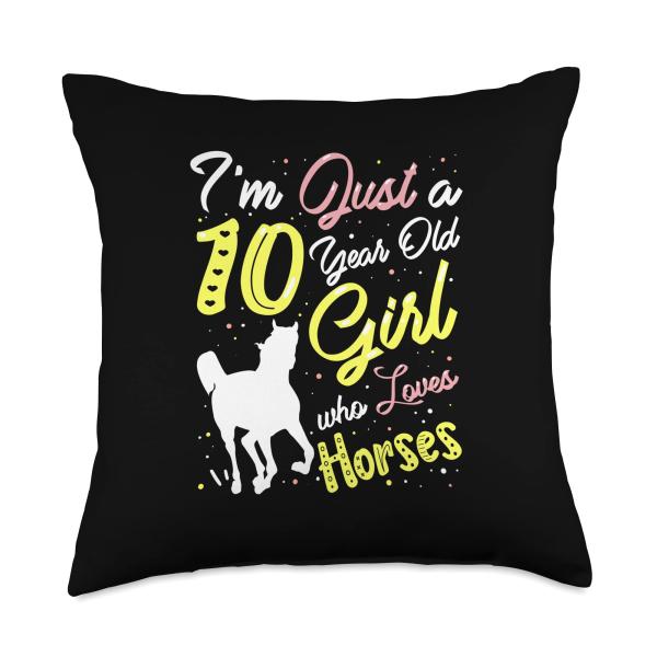 ・Girls 10th Birthday Horse Design for 10 Year Old Girls, Get this cool Just a 10 Year Old Girl Who Loves Horses, Perfect...