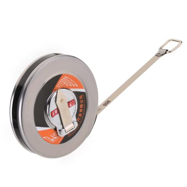 ・【Dimension】- 15M / 49.2ft round case retractable measure tape; Tape material: Stainless steel; Case material: Steel・【Hi...